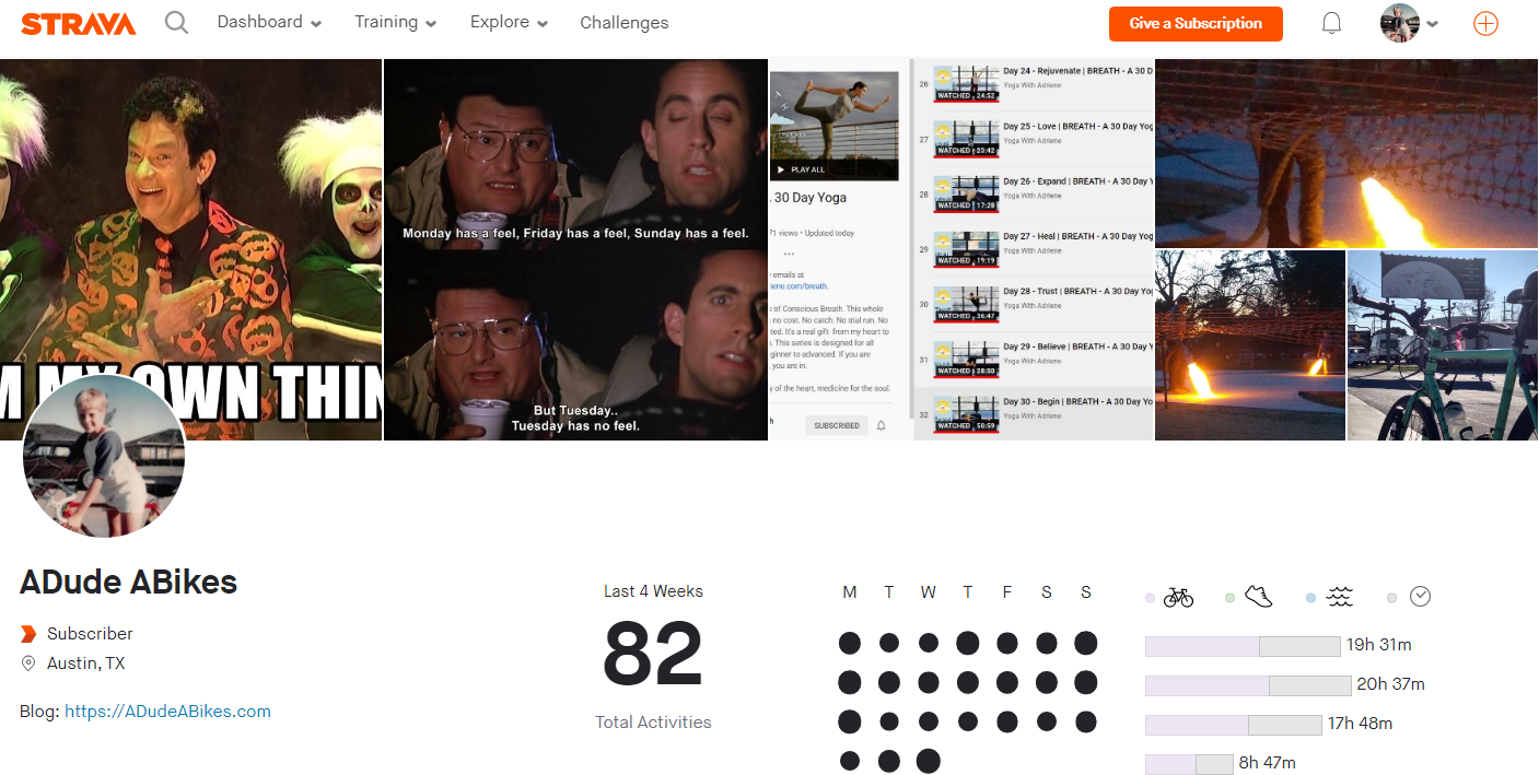 16 Months of Consecutive Daily Bicyling | A Dude Abikes